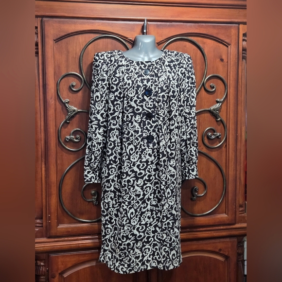 Dresses | Vintage Helga Black And White Patterned Dress | Poshmark